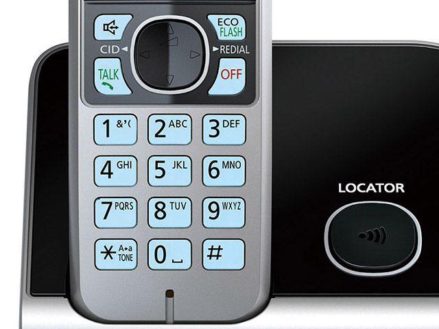 Telefone Sem Fio Panasonic KX-TG6713LBB + 2 Ramais - Identificador de Chamada Viva Voz Preto ...
