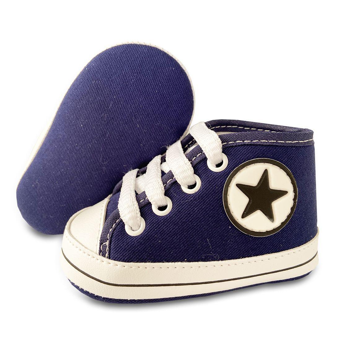 Tênis Bebe Star Baby Sapatinho Menino e Menina Azul - Baby Soffete ...