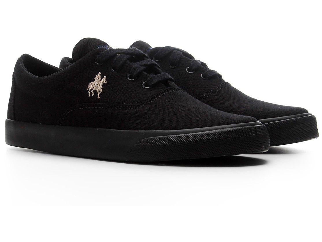 Tênis Black Horse Polo Farm Classic Masculino - Preto Preto