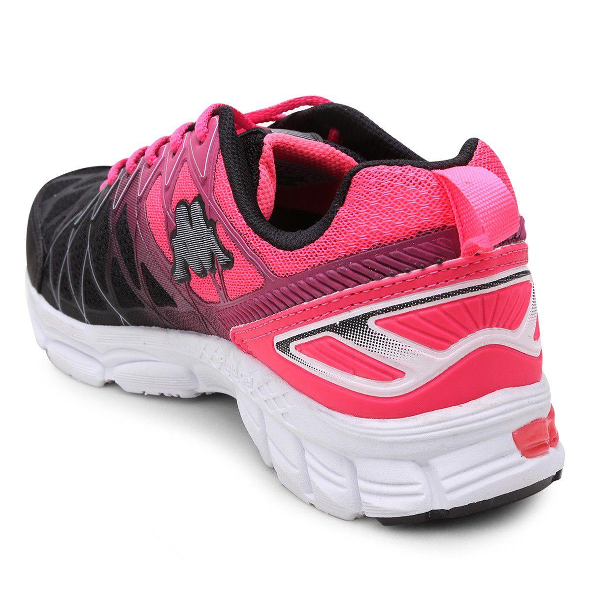 Tênis Kappa Impact Feminino Preto e Rosa