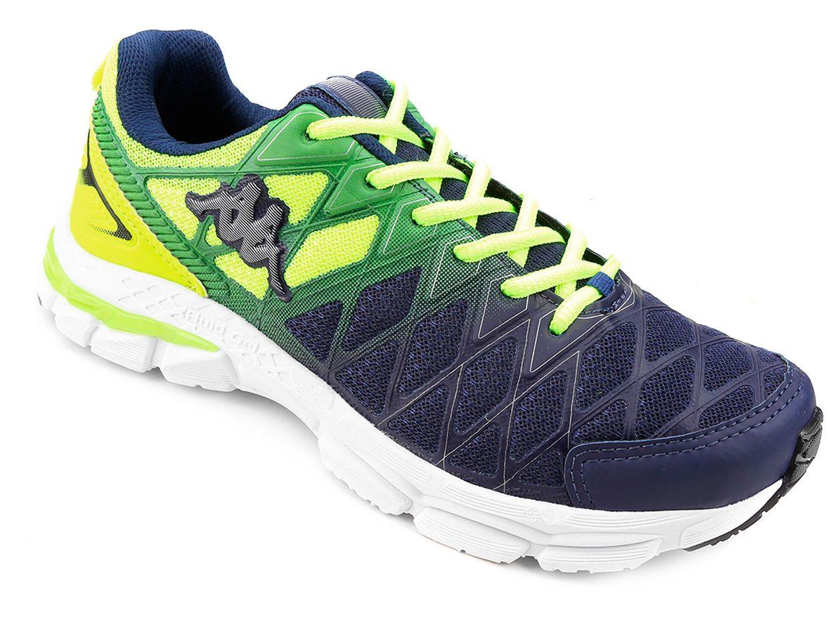 Tênis Kappa Impact Masculino Marinho e Verde Limão
