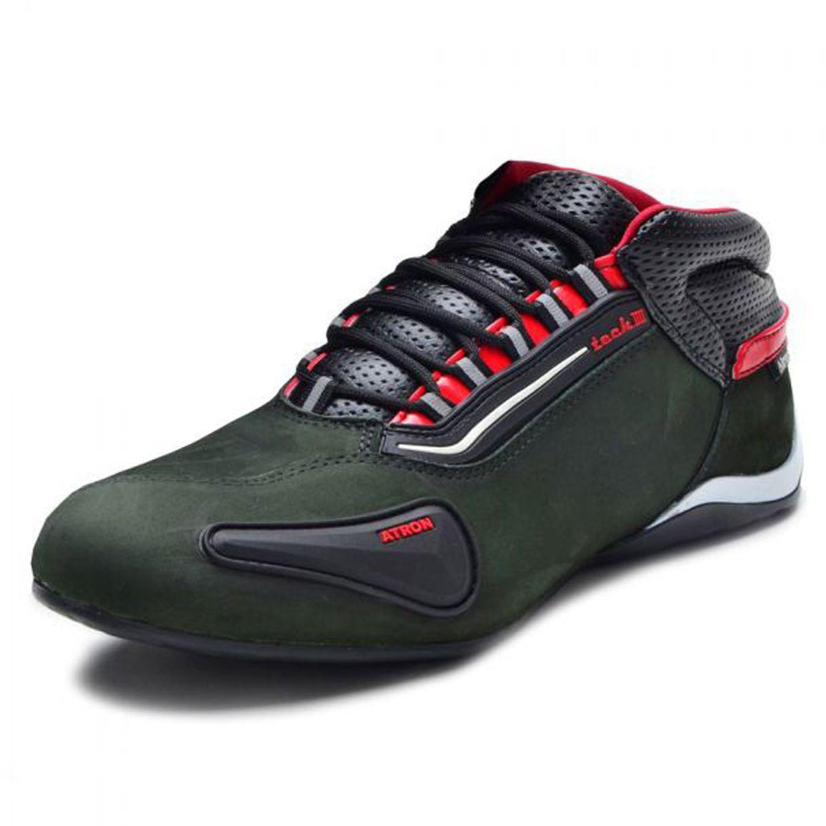 Tênis Motociclista Com Refletivo De Cano Baixo Verde - ATRON SHOES ...