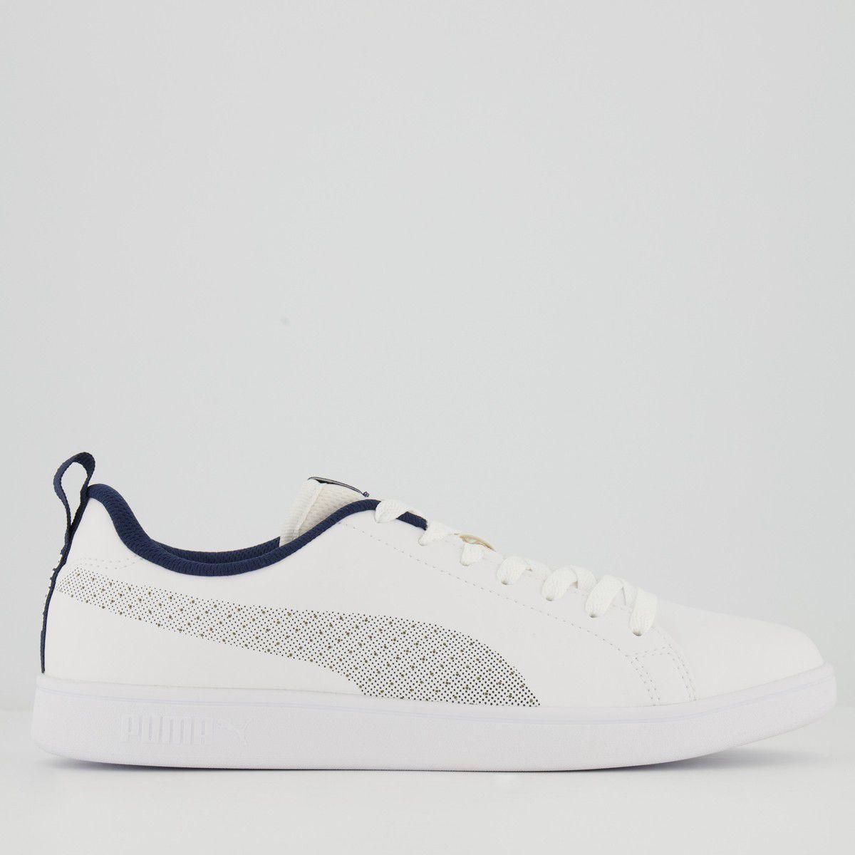 Tênis Puma Smash Ace V2 BDP Branco e Marinho - Tênis Esportivo ...