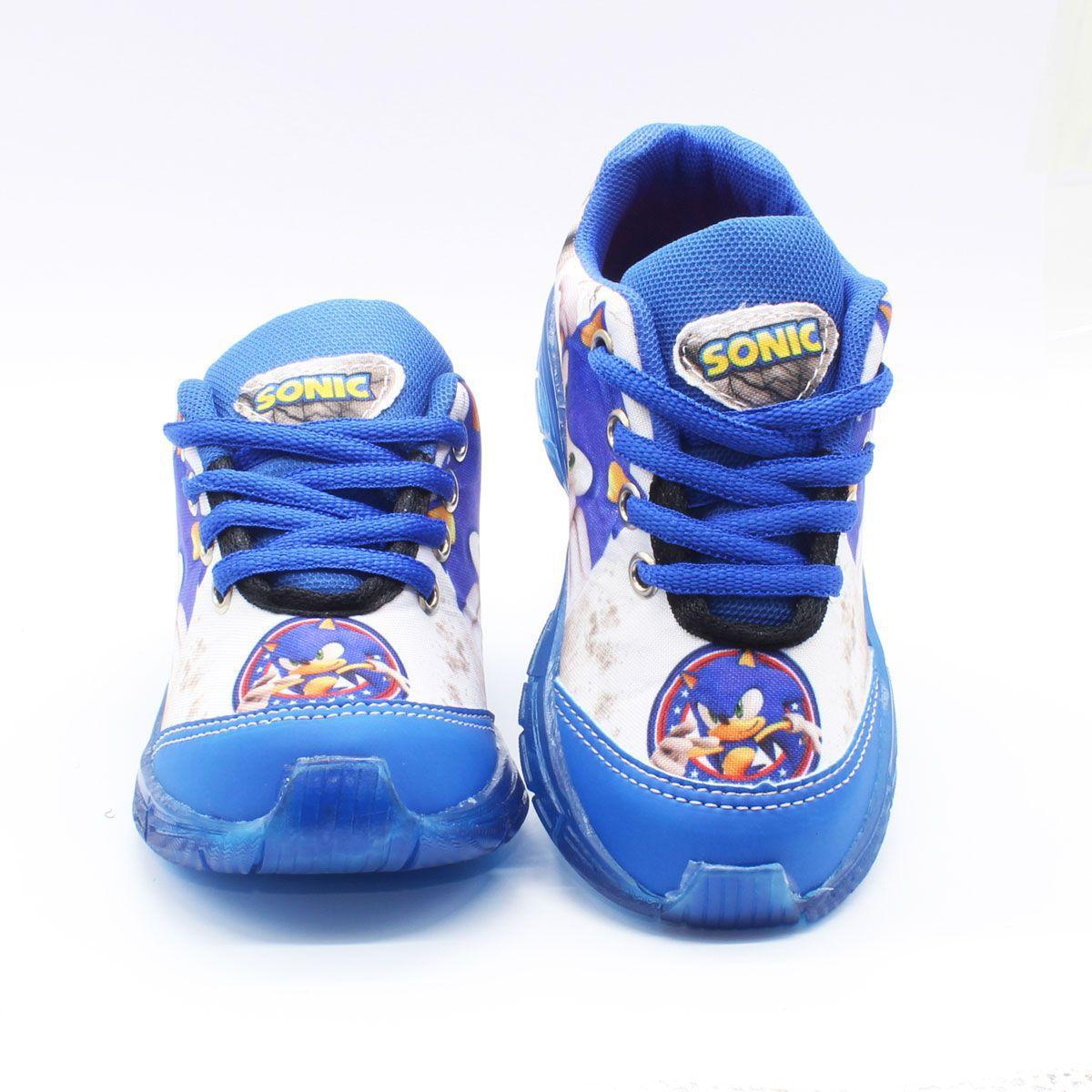 Tenis Sonic com Luz led infantil masculino azul - Eds - Tênis Infantil ...