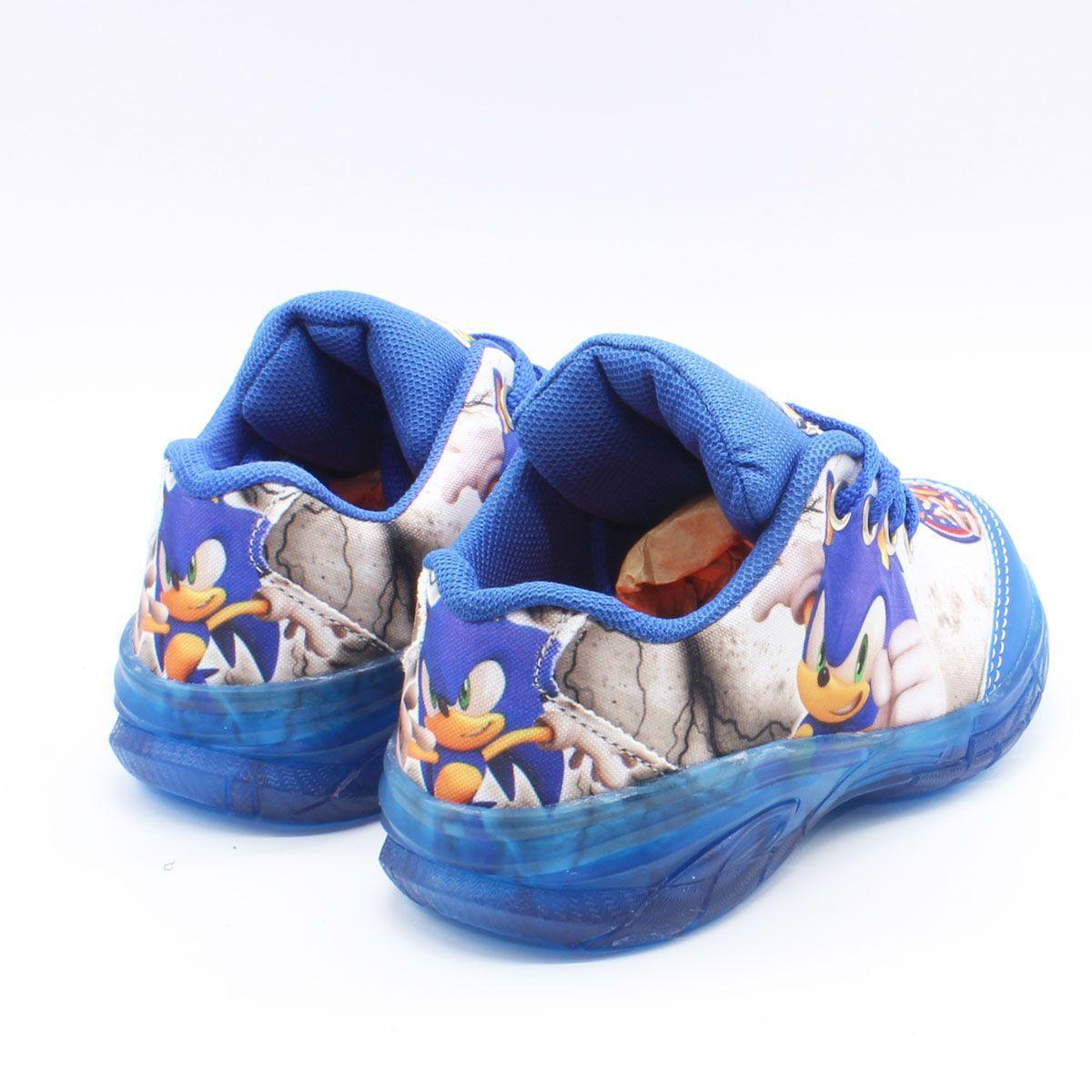 Tenis Sonic com Luz led infantil masculino azul - Eds - Tênis Infantil ...