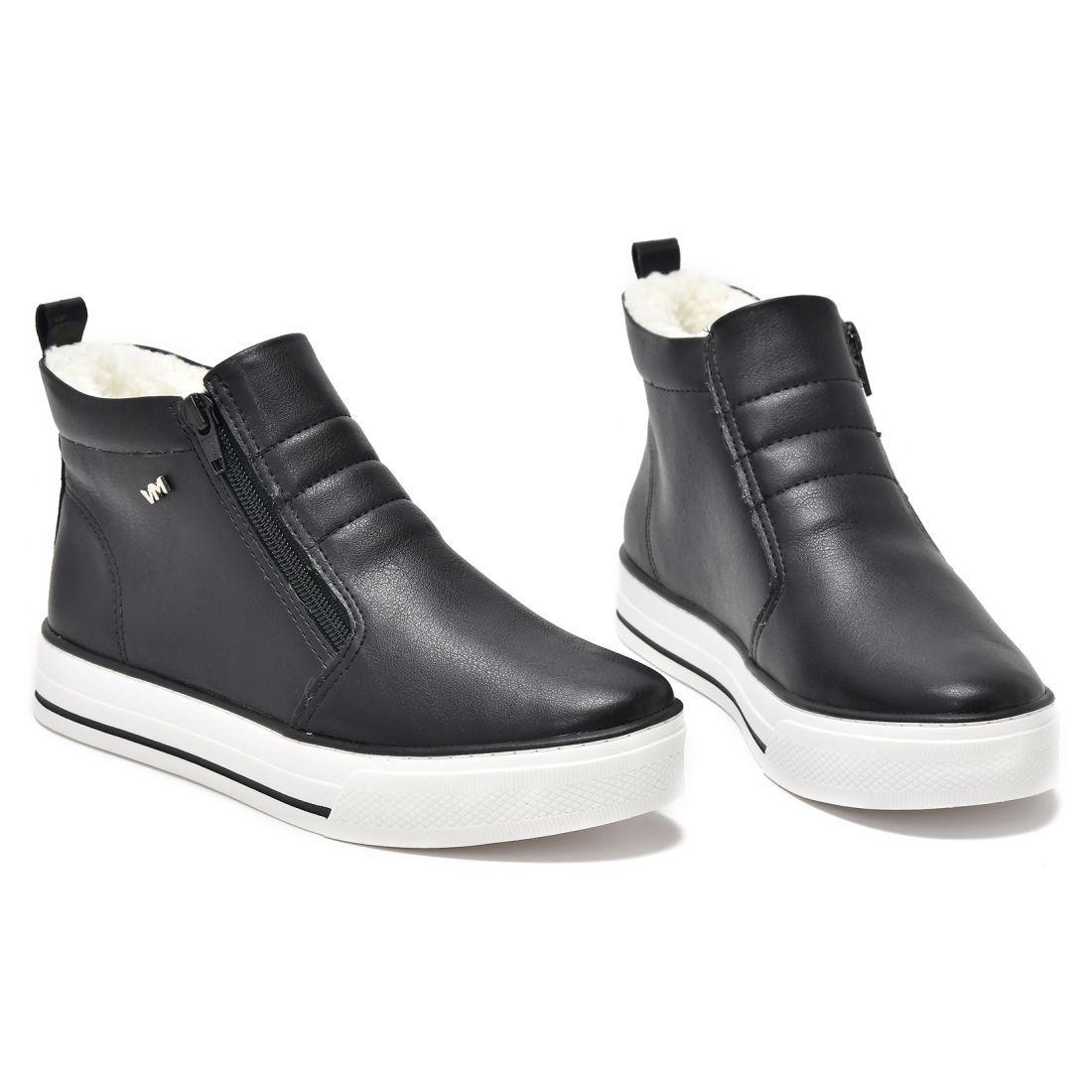 Tênis Via Marte Botinha Feminina Forrada Com Pelos Lançamento - Bota ...