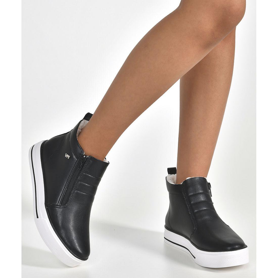 Tênis Via Marte Botinha Feminina Forrada Com Pelos Lançamento - Bota ...
