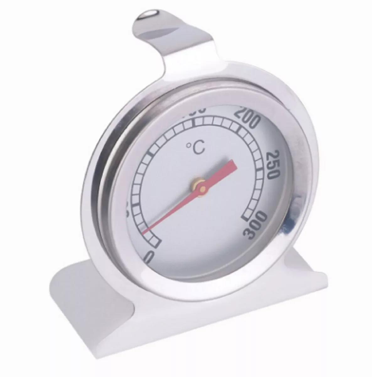 Termômetro Analógico Inox Forno 300 graus Interno C/ Base ...