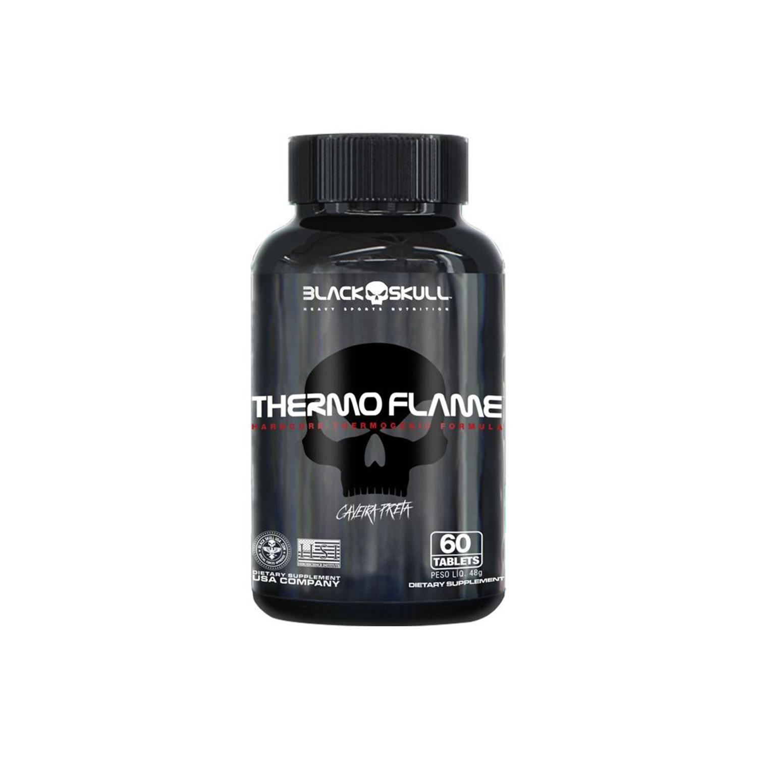 Thermo flame - 60 tabs - black skull - Termogênico - Magazine Luiza