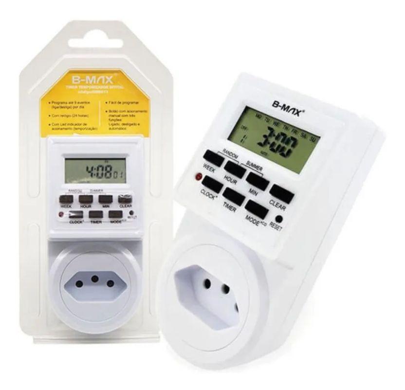 TIMER DIGITAL E TEMPORIZADOR LCD TOMADA ENERGIA PROGRAMÁVEL BIVOLT ...