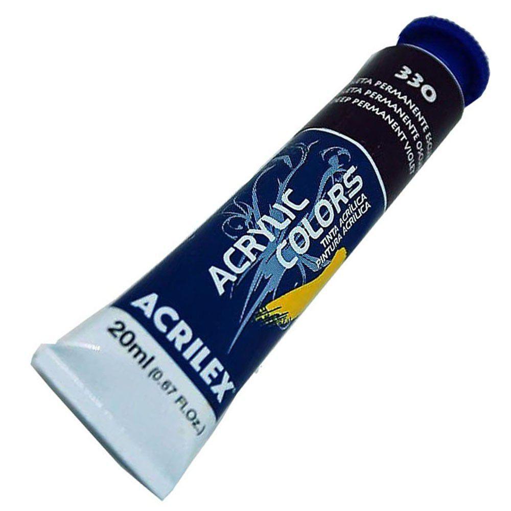 Tinta Acrílica Acrilex Violeta Permanente Escuro 20ML - Tinta Acrílica ...