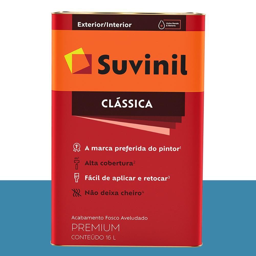 Tinta Clássica Fosca Suvinil Azul-retrô 16 L - Tinta para Parede ...
