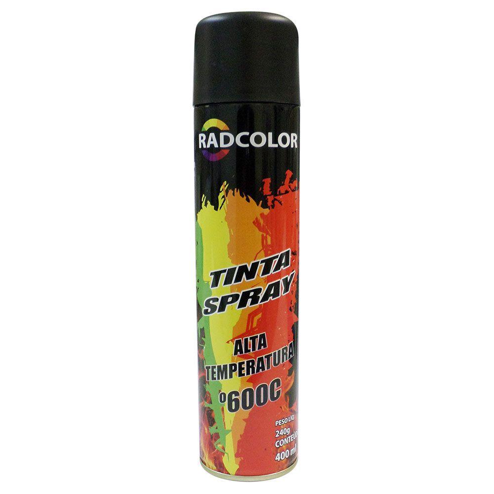 Tinta Spray RODA RADCOLOR 400ml PRETO FOSCO ALTA TEMPERATURA Para ...