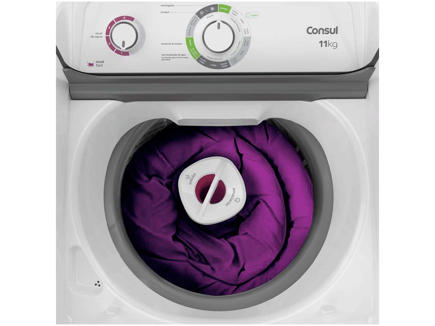 Lavadora de Roupas Consul CWH12 ABANA - 12kg Cesto Inox 16 Programas de ...