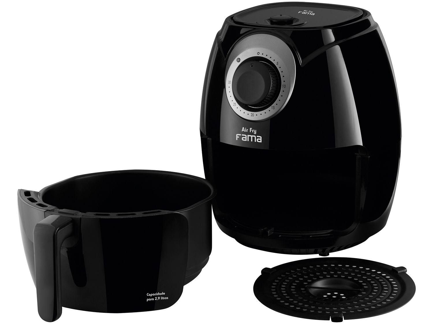 Fritadeira Elétrica Sem Óleo/Air Fryer Fama - Air Fry FFR02 Preta 2,9L ...