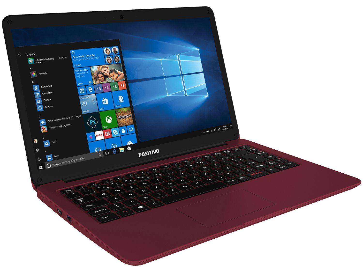 Notebook Positivo Motion Red C41TB Intel Dual Core - 4GB 1TB 14 ...