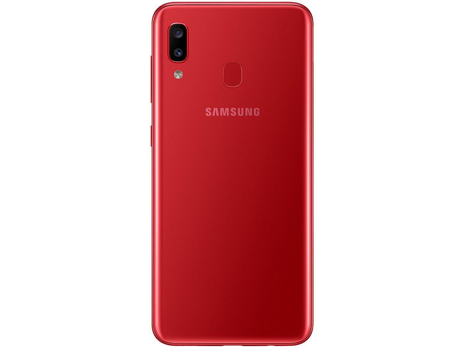 Smartphone Samsung Galaxy A20 32GB Vermelho 4G - 3GB RAM 6,4” Câm ...