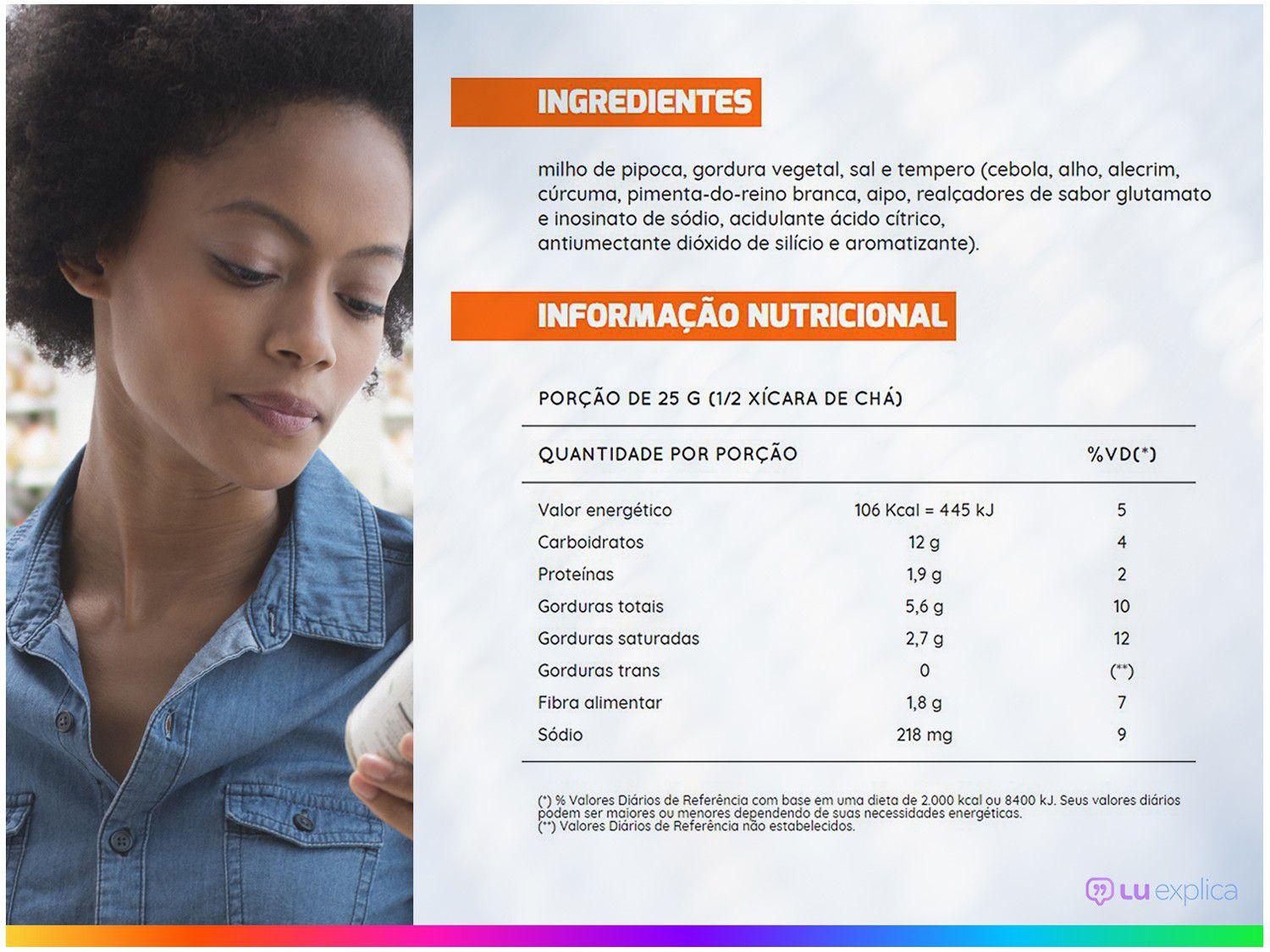 Pipoca de Micro-ondas Yoki Temperada com Toque de Chef 100g