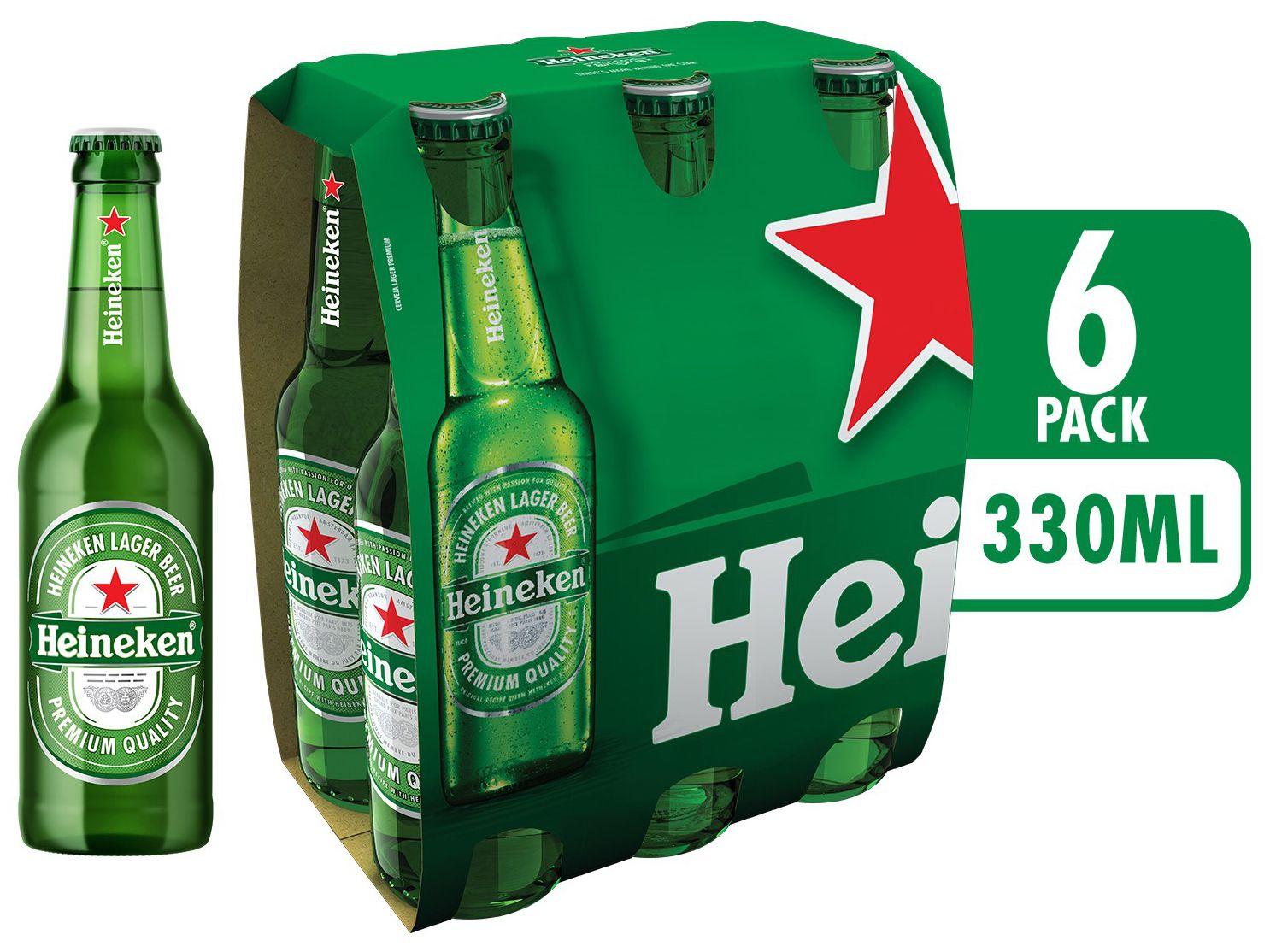 Cerveja Heineken Premium Puro Malte Lager Pilsen 6 Garrafas Long Neck 330ml Cerveja Heineken Premium Puro Malte Lager Pilsen 6 Garrafas Long Neck 330ml