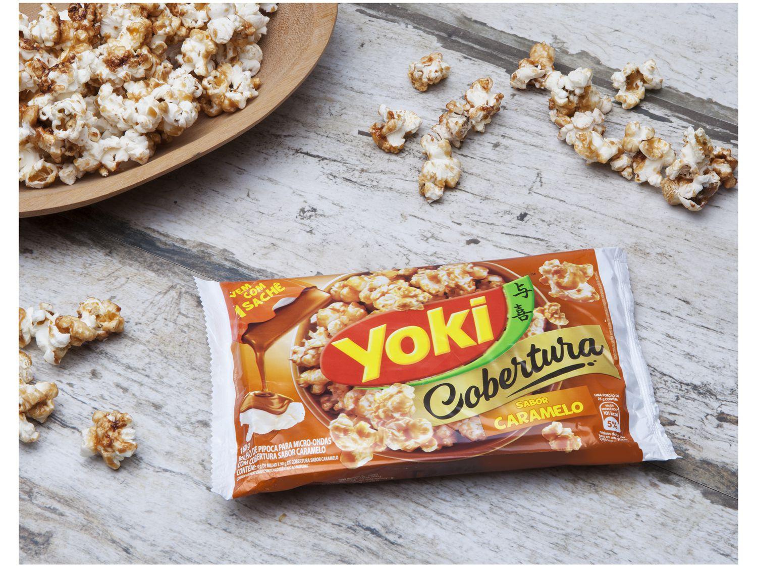 Pipoca de Micro-ondas Yoki Cobertura de Caramelo 160g