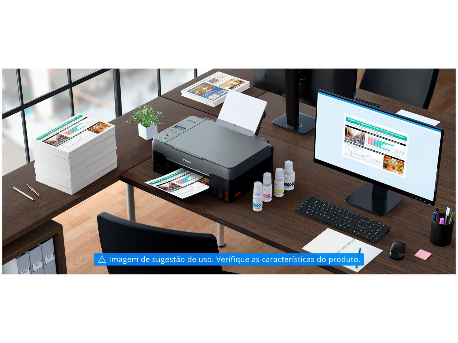 Impressora Multifuncional Canon Mega Tank G3160 Tanque de Tinta Colorida Wi-Fi