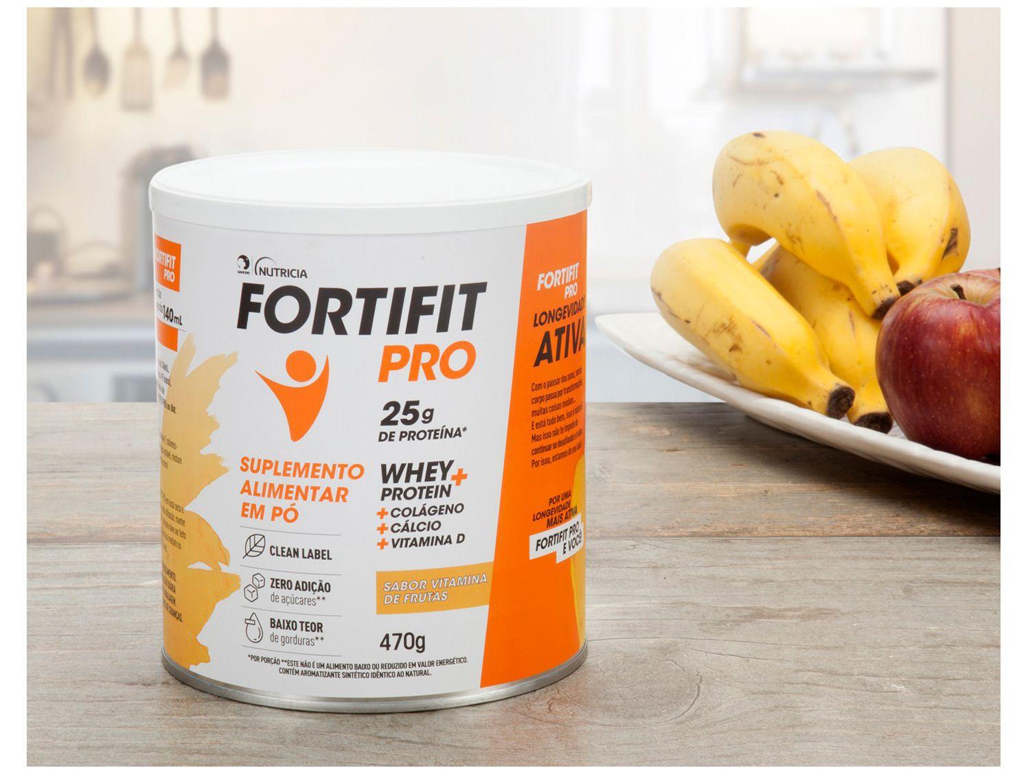 Suplemento Alimentar Fortifit Vitamina de Frutas Pro Zero Açucar 470g 2 ...
