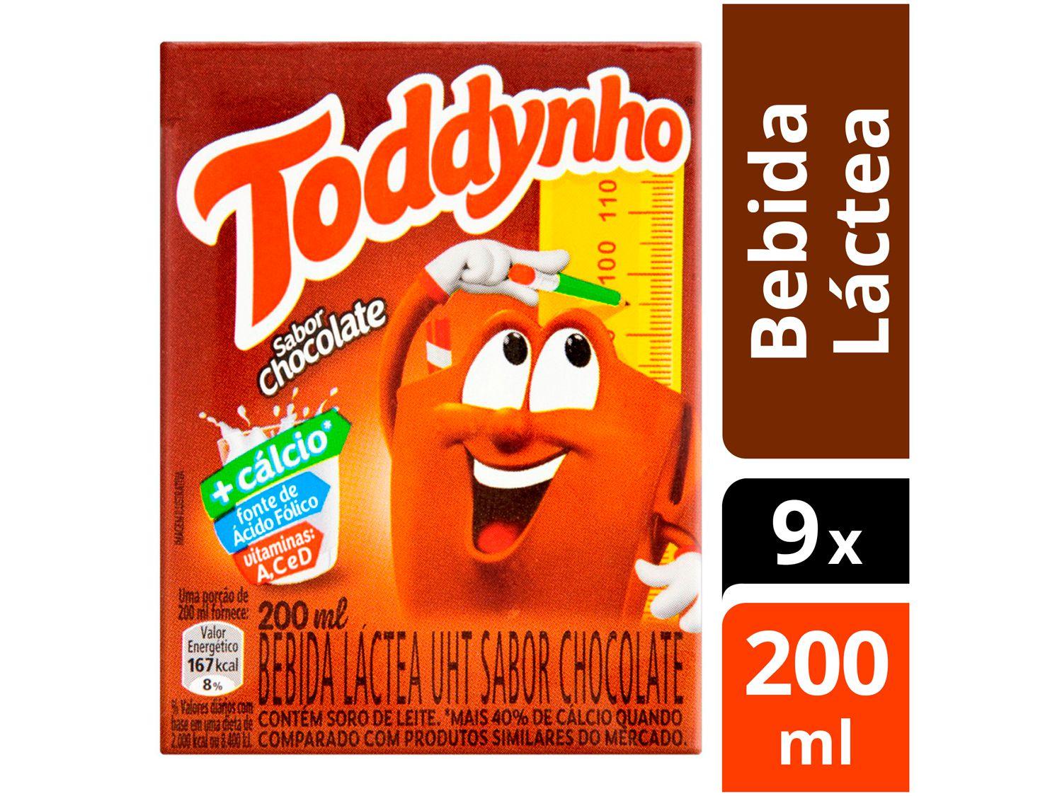 Kit Bebida Láctea Toddynho Chocolate 200ml 9 Unidades