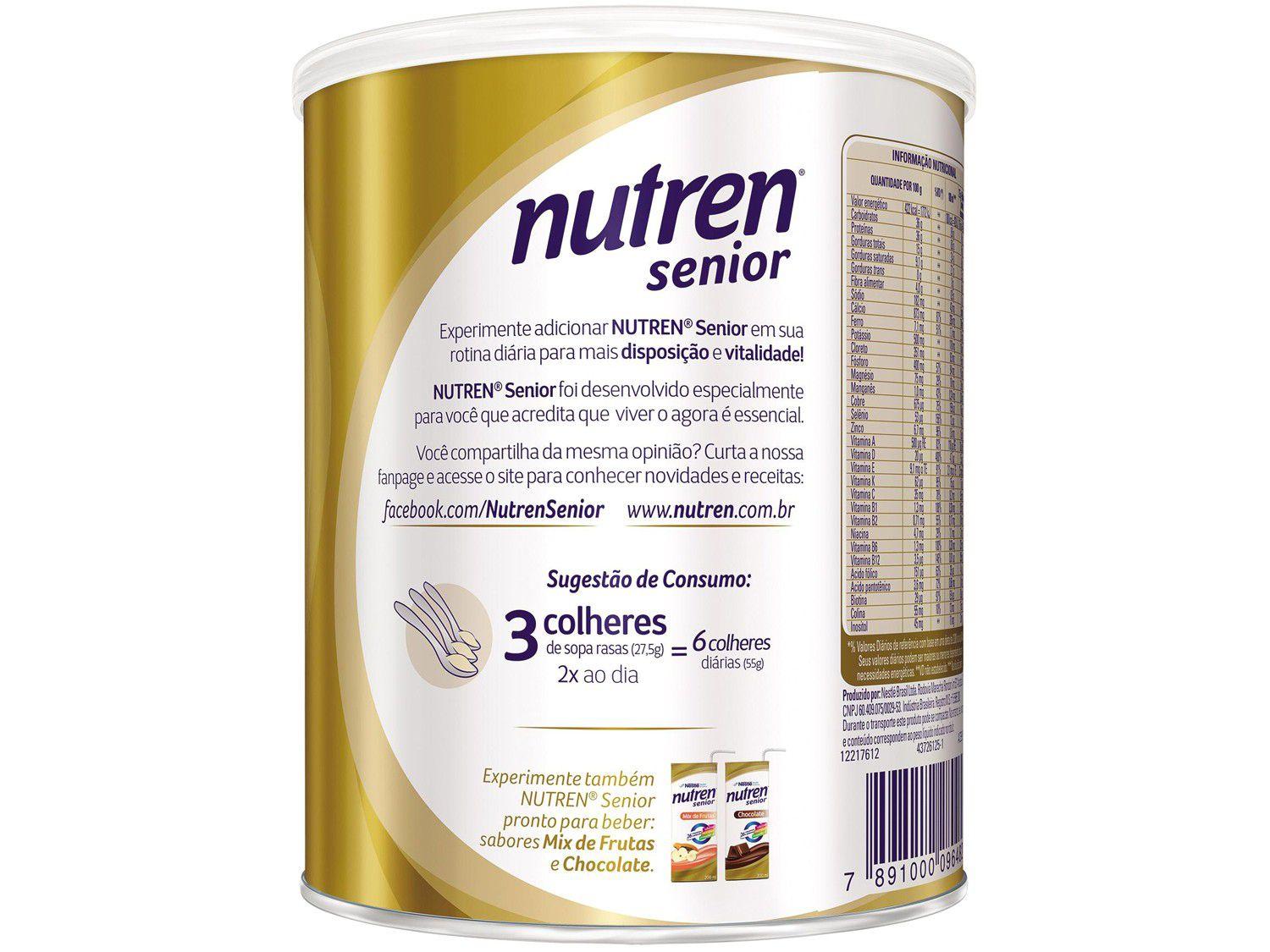 Kit Composto Lácteo Nutren Senior Sem Sabor Integral 370g 2 Unidades