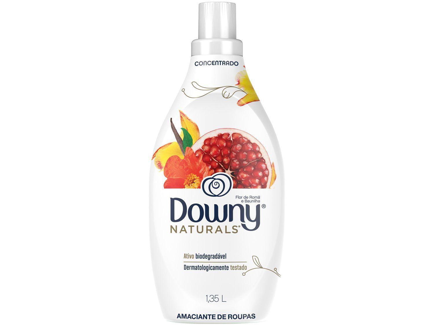 Kit Amaciante Downy Naturals Flor de Romã e Baunilha Concentrado 1,35L ...
