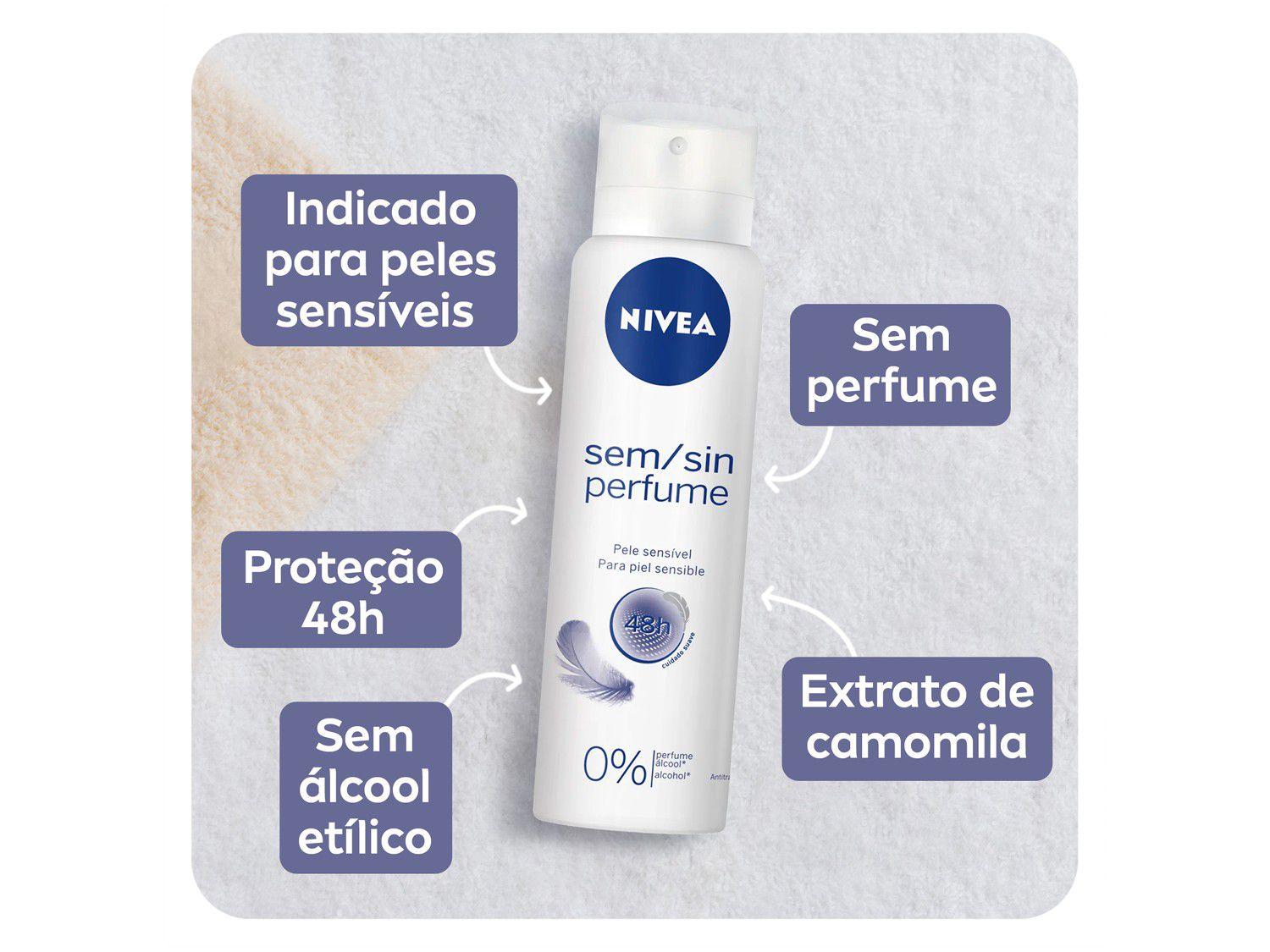 Kit Desodorante Antitranspirante Aerossol Nivea 48 Horas Sem Perfume ... Kit Desodorante Antitranspirante Aerossol Nivea 48 Horas Sem Perfume ...