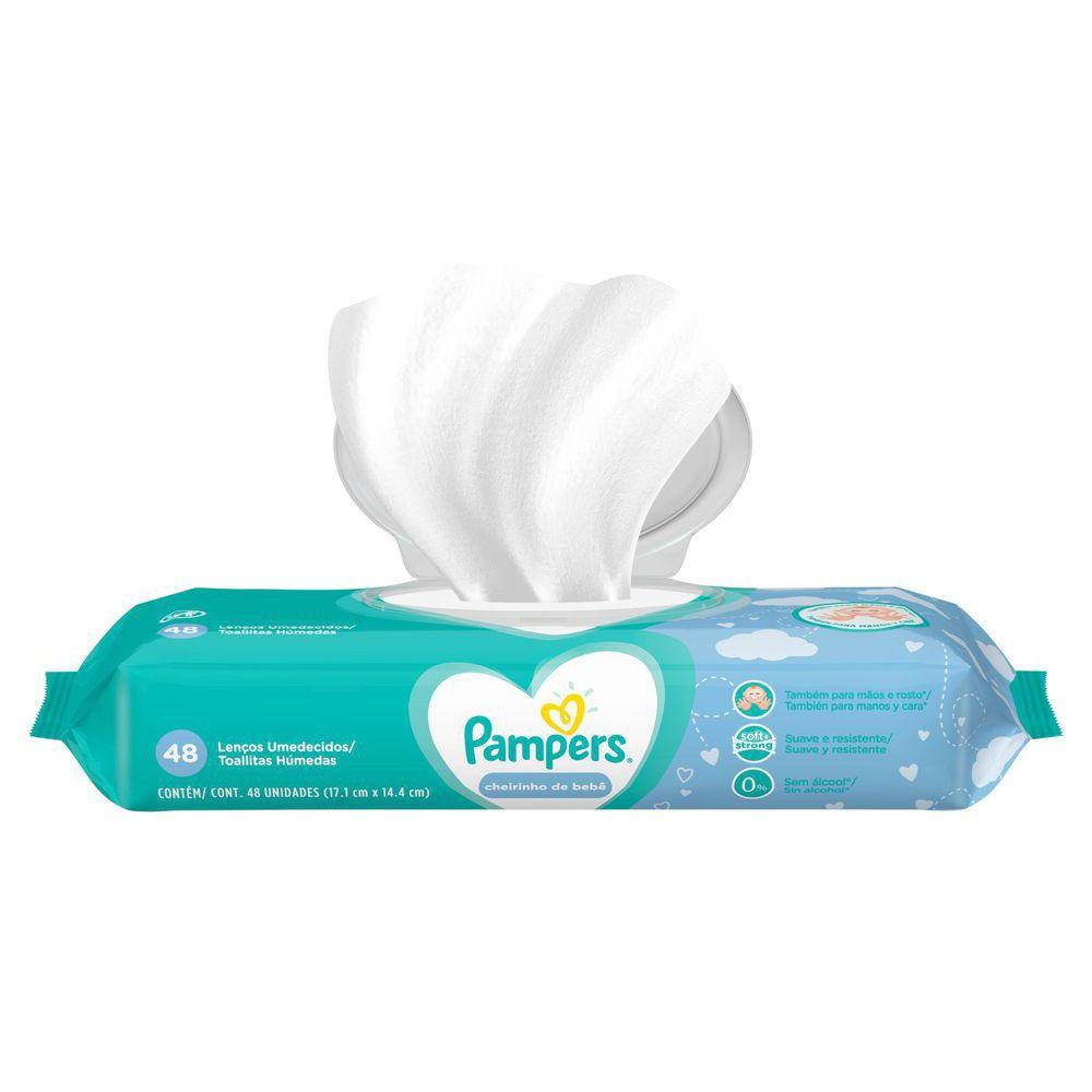 Toalhas Umedecidas Pampers Cheirinho de Bebê c/48 Toalhinhas - Toalha ...
