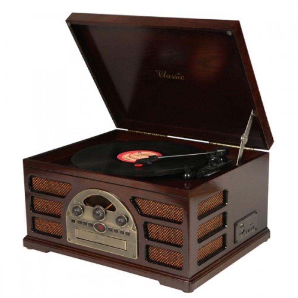 Toca-Discos Vinil Retro Woodburn Tabaco 37.967 Classic - Vitrola e Toca ...