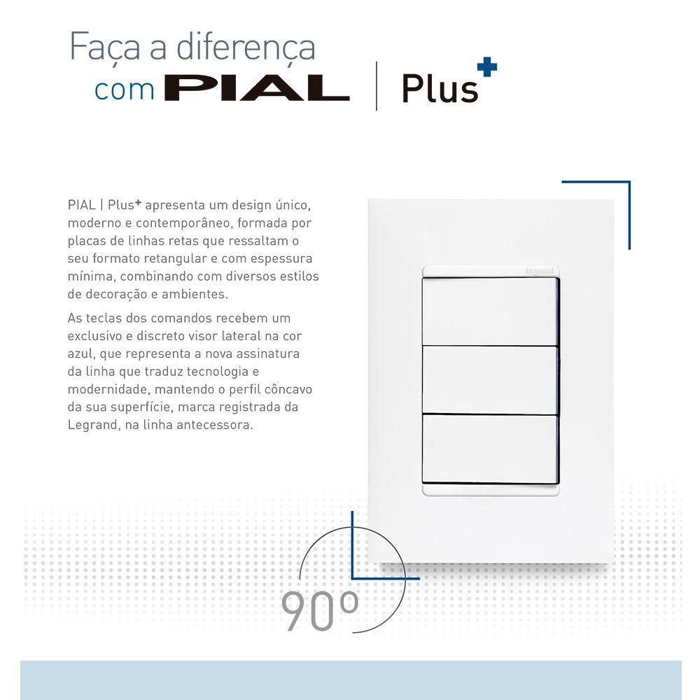 Tomada 2p+T 4x2 Branca Pial Plus + - Legrand - Tomadas - Magazine Luiza