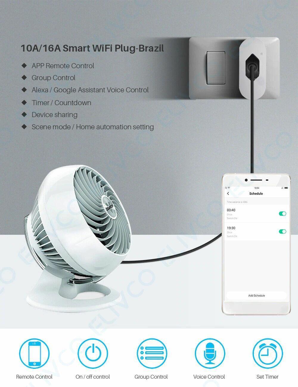 Tomada Inteligente Wifi Smart Home 10a Compatível Alexa - KIAN IMPORTACAO LTDA - Tomada ...