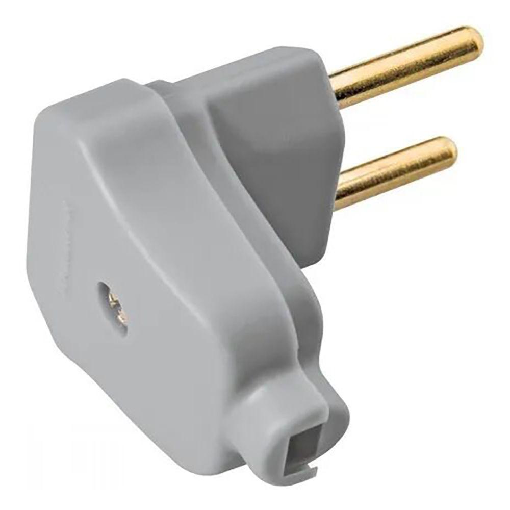 Tomada Plugue Pino Macho 90 Graus Universal Branco - Kit 5 ...