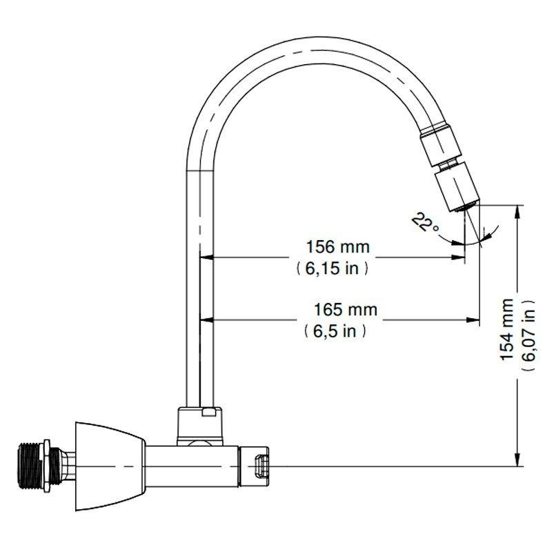 Torneira Misturador Docol Gali 801206 de Parede Cromada - Cozinha ...