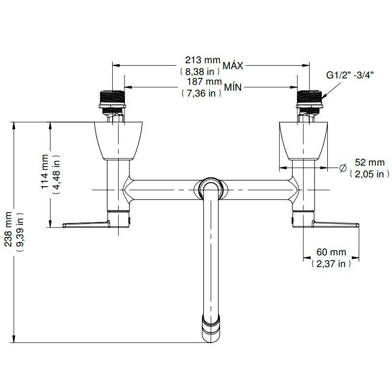 Torneira Misturador Docol Gali 801206 de Parede Cromada - Cozinha ...