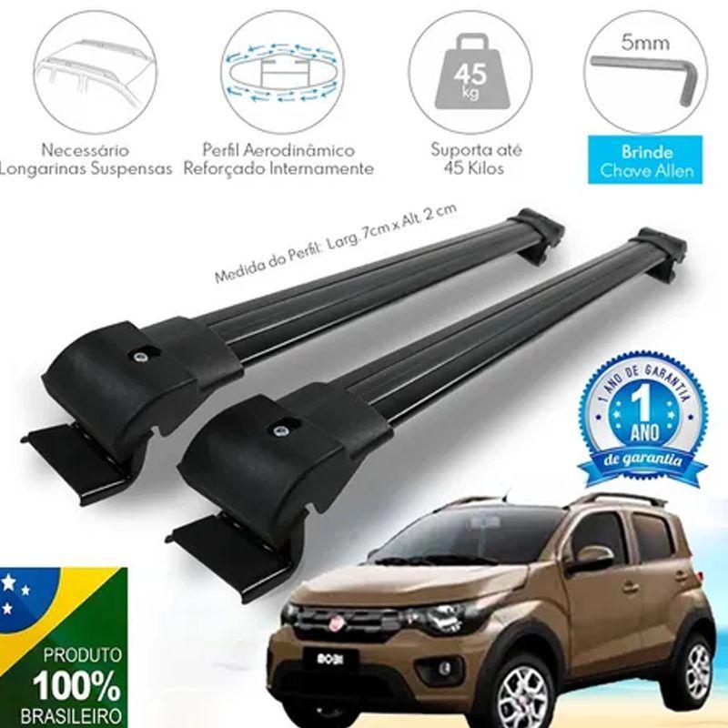 Travessa de Teto Fiat Moby Way C/ Longarina - Preto - NEW RACK - Rack e ...