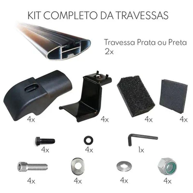 Travessa de Teto Fiat Moby Way C/ Longarina - Preto - NEW RACK - Rack e ...