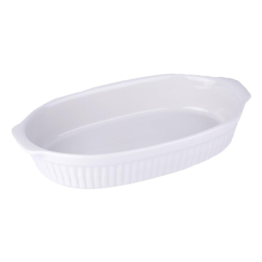 Travessa Oval Cerâmica Branca 33,8cm - A/CASA - Travessas / Refratários ...