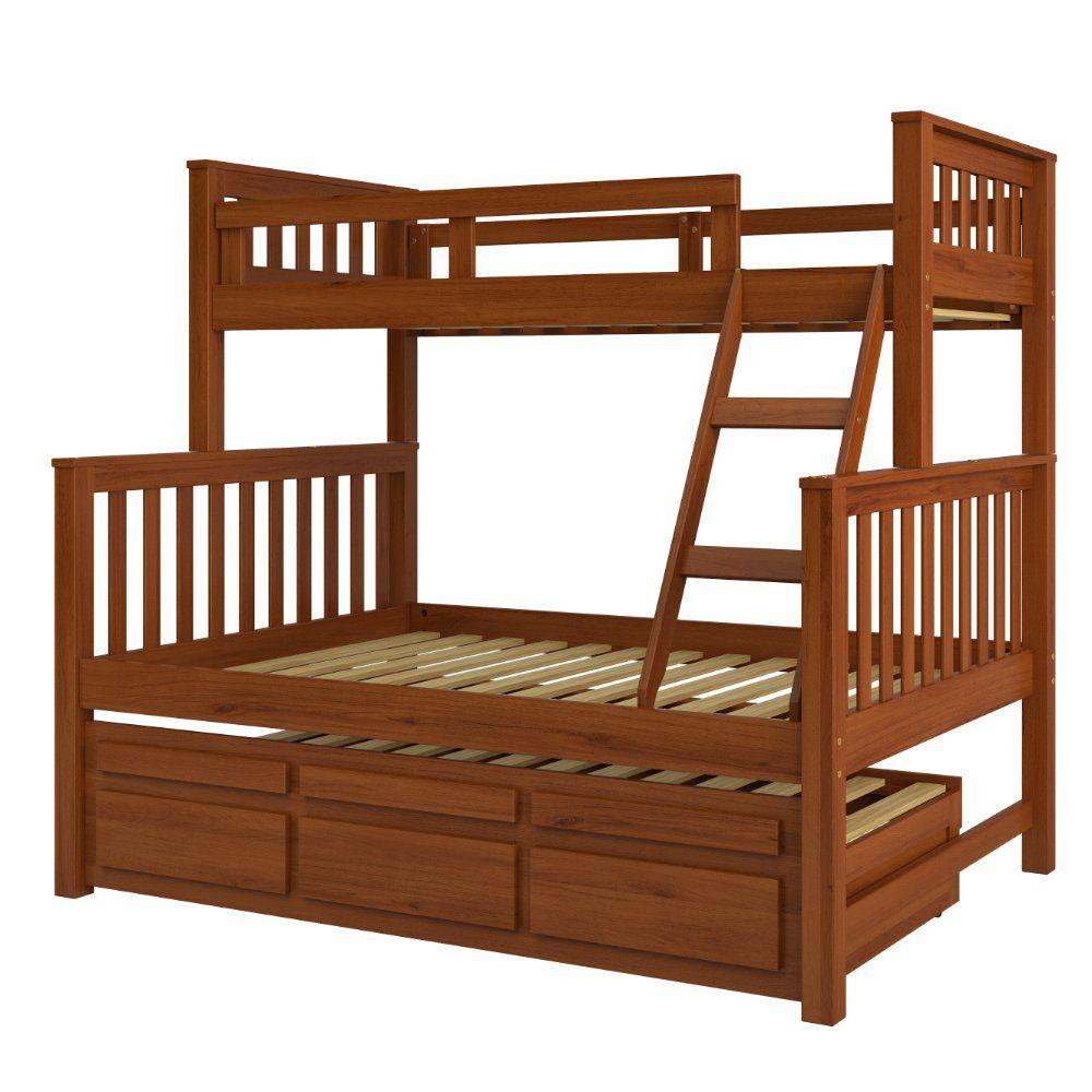 Treliche com Cama de Casal 3 Gavetas Madeira Maciça Saraiva - Beliche e ...