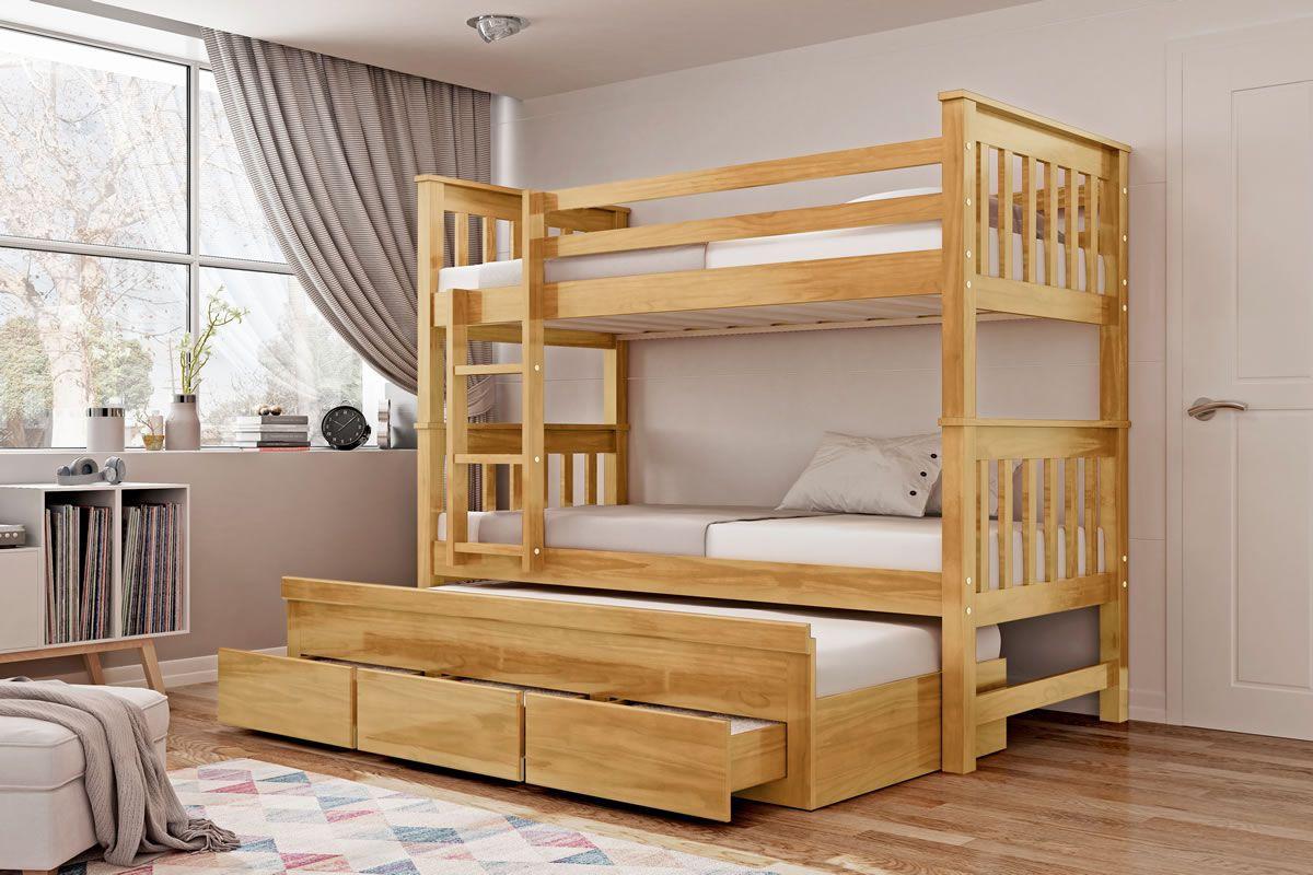 Treliche Londres C/3 Gavetas de Madeira Maciça Pinus - Cor Imbuia ...