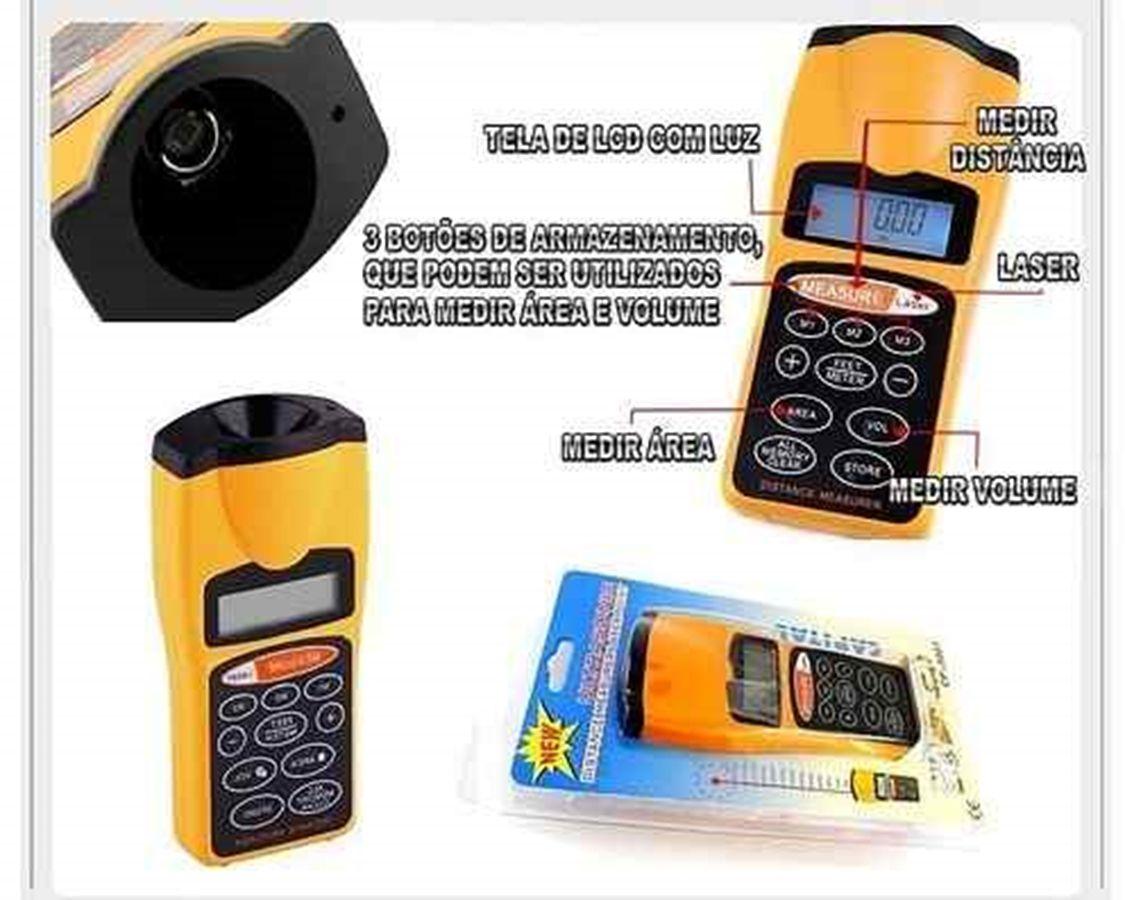 Trena Digital A Laser Medição A Distância Alcance 18 Metros - Trena ...