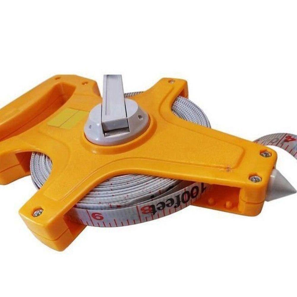 Trena Longa Fita Fibra De Vidro Caixa Aberta 50m Eda 7yg - Trena ...