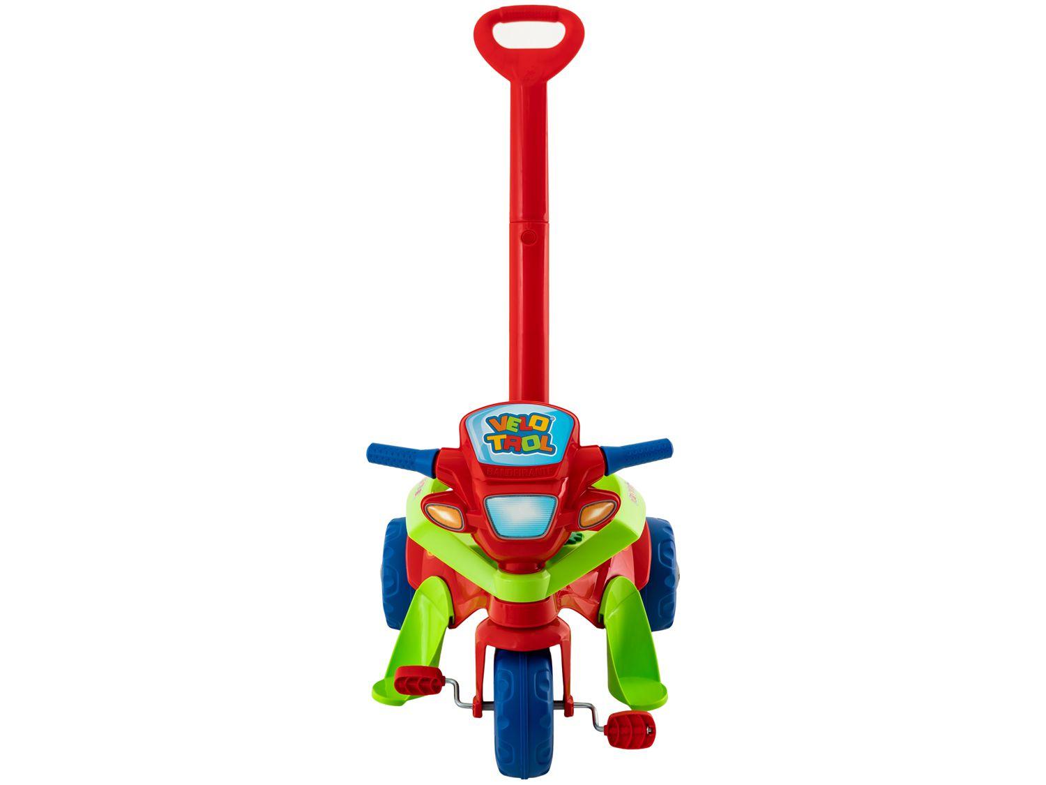 Triciclo Infantil Velotrol com Empurrador Bandeirante