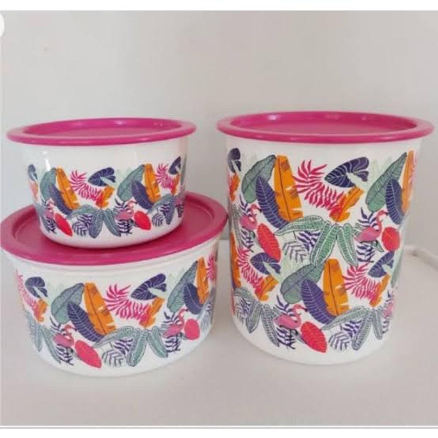 Tupperware Kit Instantâneas Flamingo 3 Peças - Pote - Magazine Luiza