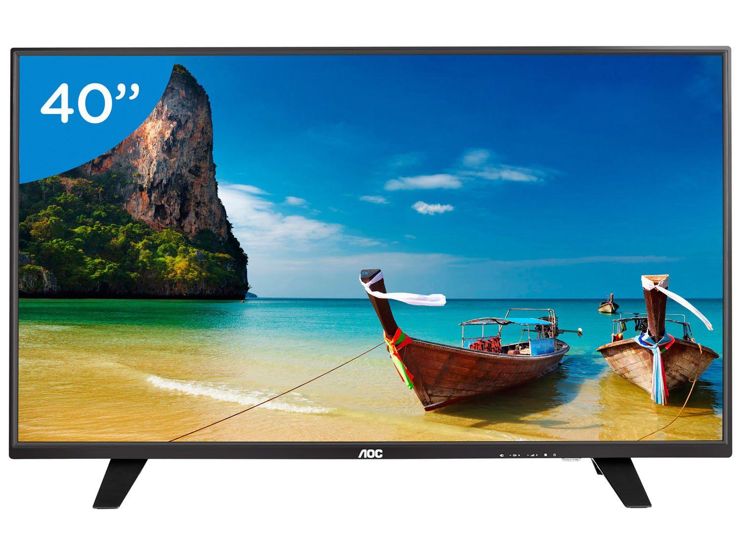 TV LED 40” AOC Full HD LE40F1465 - Conversor Digital 2 HDMI 1 USB DTV - TVs - Magazine Luiza