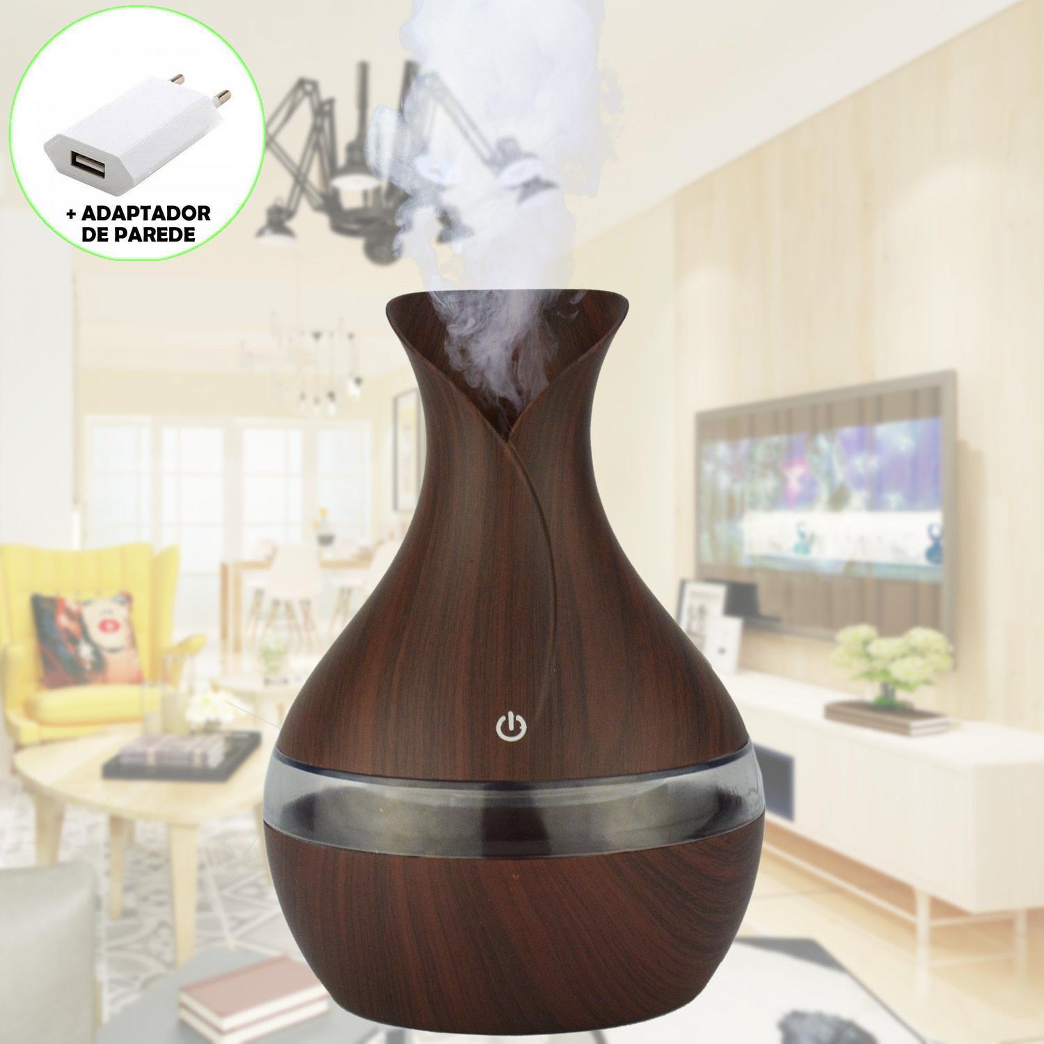 Umidificador de Ar Ultrassônico Aromatizador Vaso Escuro CBRN11896 ...