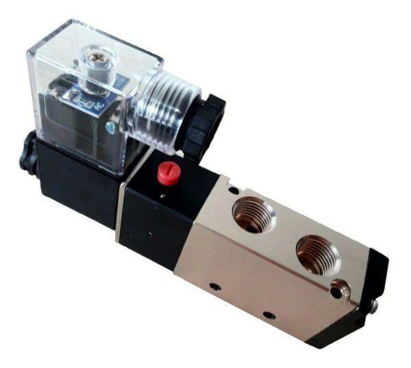 Válvula Pneumática Solenoide Rotta376 5/2 Vias Retorno Mola 1/4 24vcc - Materiais Hidráulicos ...