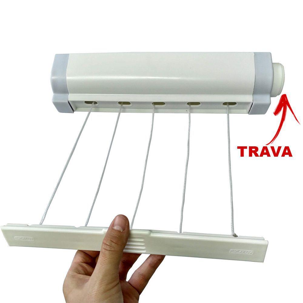 Varal Retratil Automatico Com 5 Cordas Secalux - Varal - Magazine Luiza